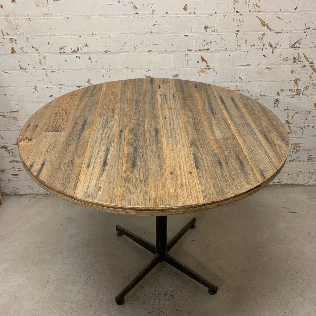 Round Rustic Recycled Timber Table Tops, Cafe/restaurant Unique ...