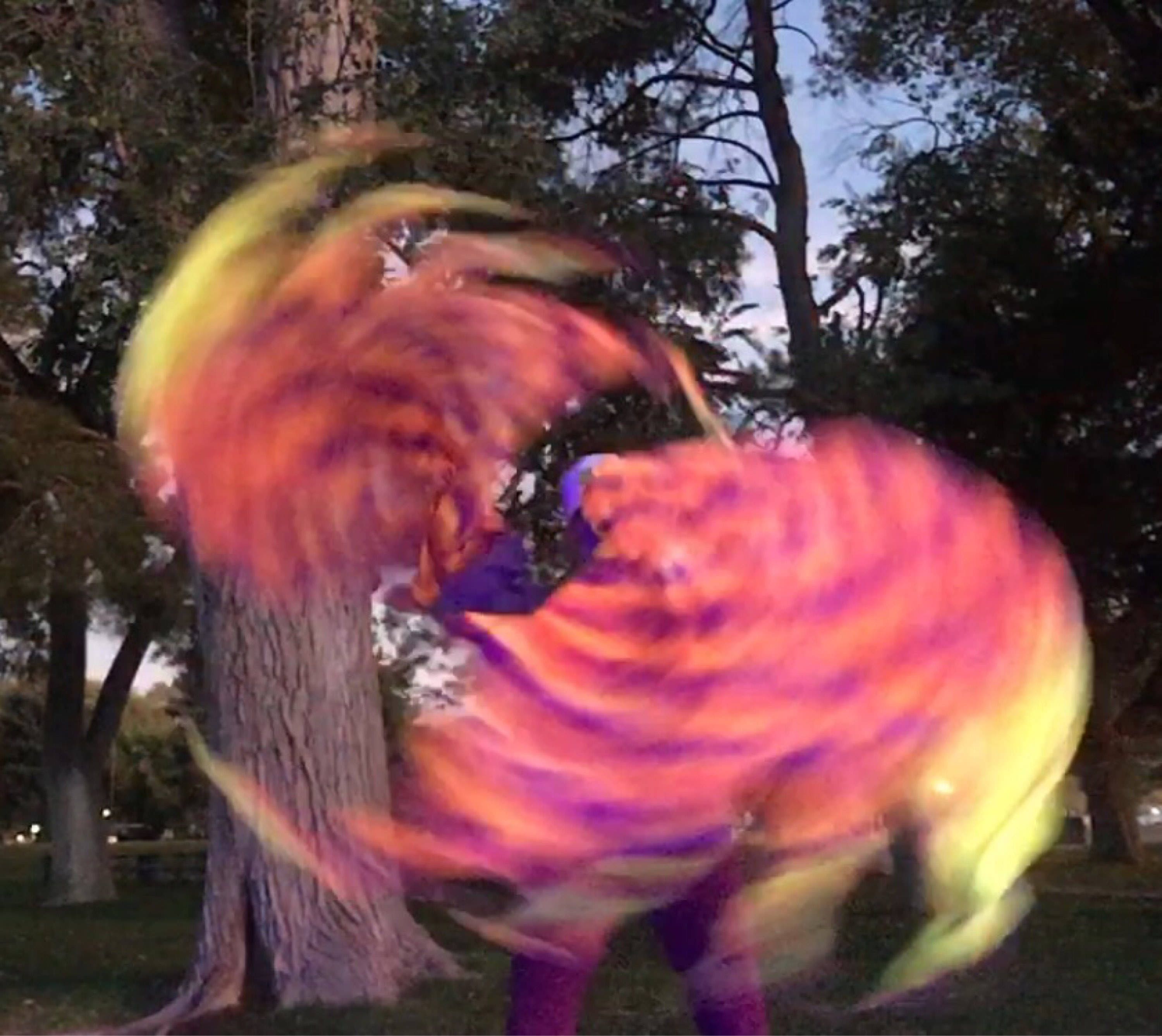 X Large Hand Dyed UV Glow Silk Spin Flags With Flame Tips - Etsy