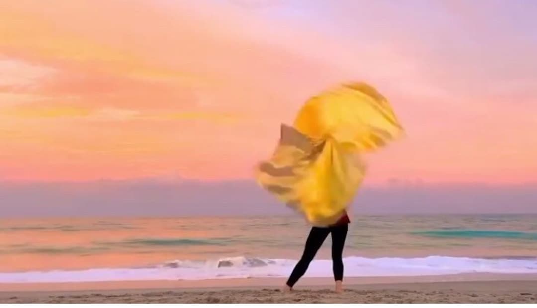 Flag Flow Prop Pair of Shiny Gold Weighted Spin Flags. for Flow, Fun ...