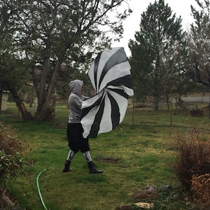 Silk Swing Flags Pair of Hand Painted Spin Flags. This Pattern Creates ...