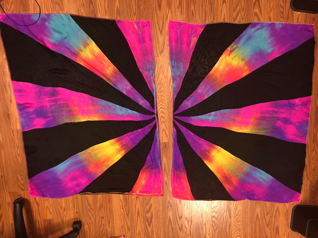 Pair of Hand Painted Spin Flags. This Pattern Creates Amazing Visual ...