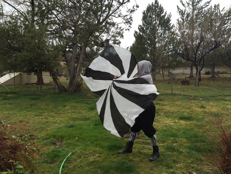 Silk Swing Flags Pair of Hand Painted Spin Flags. This Pattern Creates ...