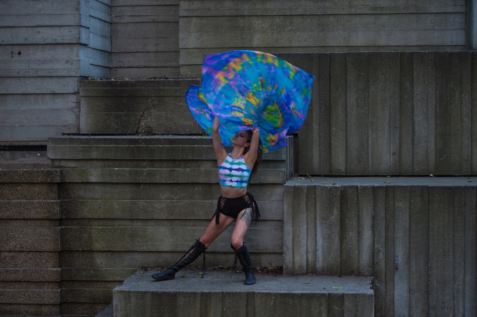 Weighted Flags UV Glow Hand Dyed Silk Spin Flags Made to Order. You ...