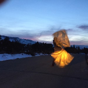 Flag Flow Prop Pair of Shiny Gold Weighted Spin Flags. for Flow, Fun ...