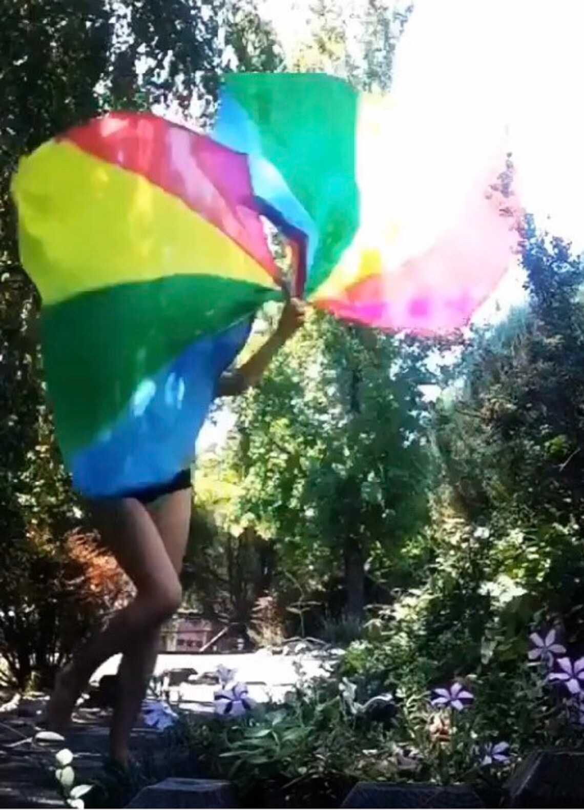 Silk Swing Flags Pair of Hand Painted Spin Flags. This Pattern | Etsy