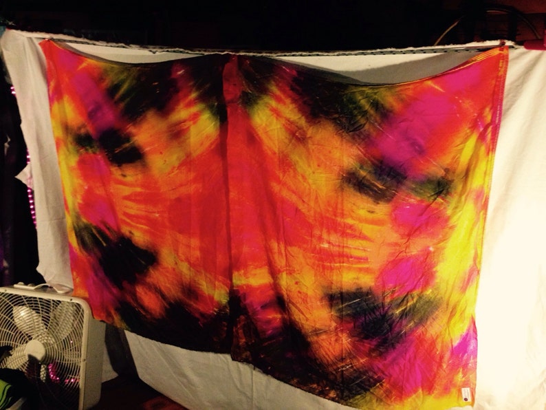 Weighted flags UV Glow Hand Dyed Silk Spin Flags Made To Order | Etsy