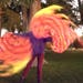 X Large Hand Dyed UV Glow Silk Spin Flags With Flame Tips - Etsy