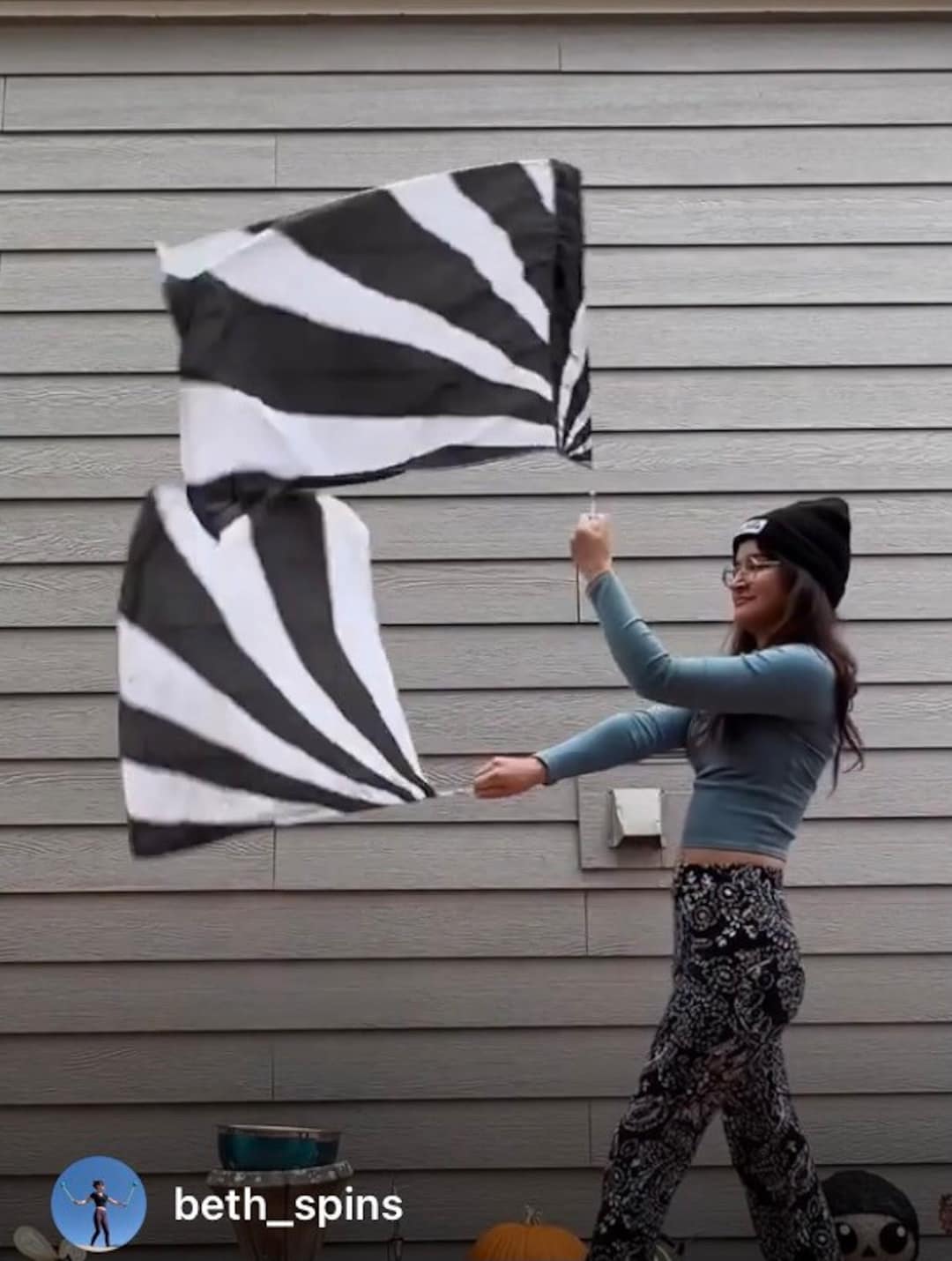 Flag Poi With Swivels and Handles. Hand Painted 100% Silk in the Colors ...