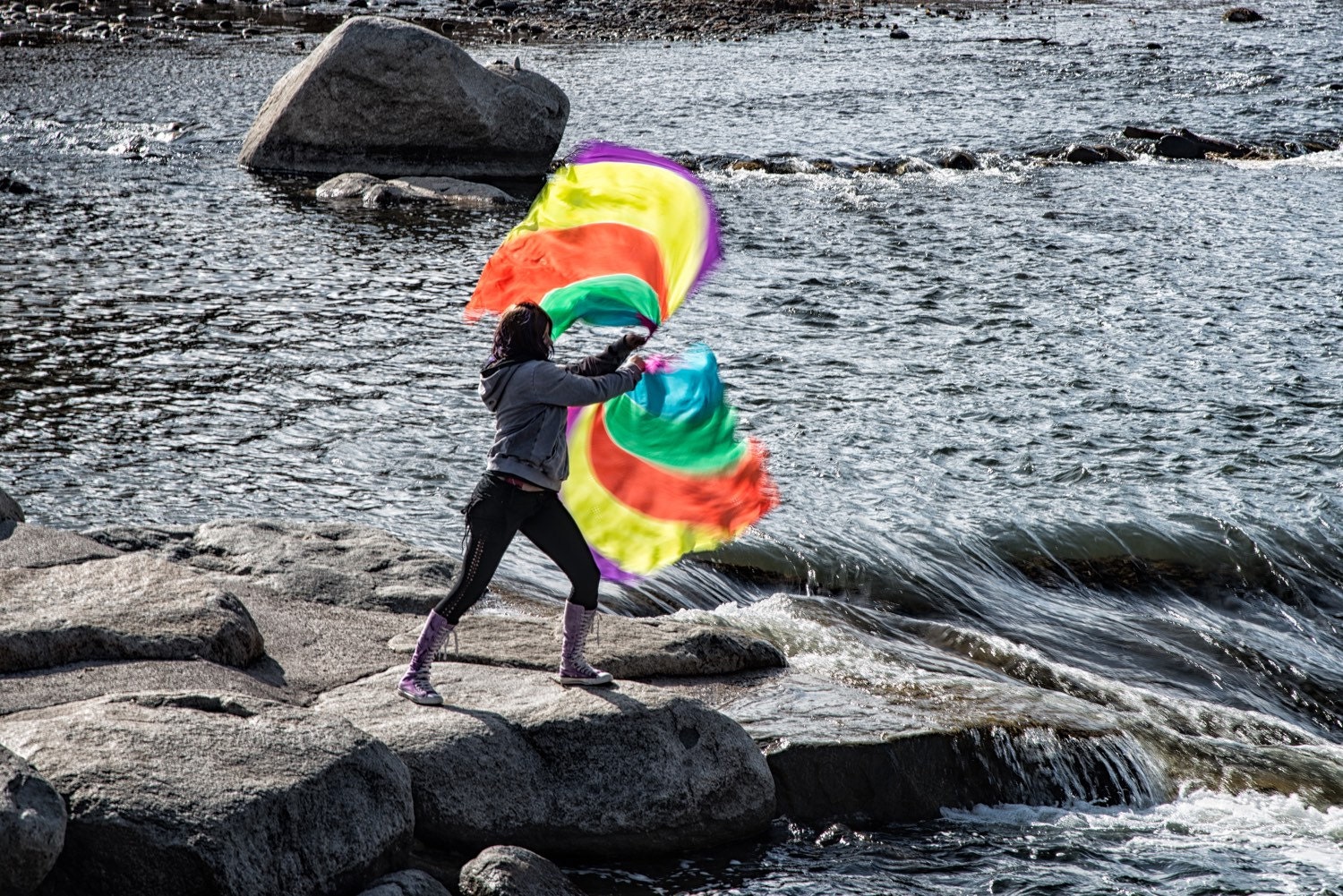 Silk Swing Flags Pair of Hand Painted Spin Flags. This Pattern - Etsy