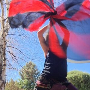 Silk Swing Flags Pair of Hand Painted Spin Flags. This Pattern Creates ...