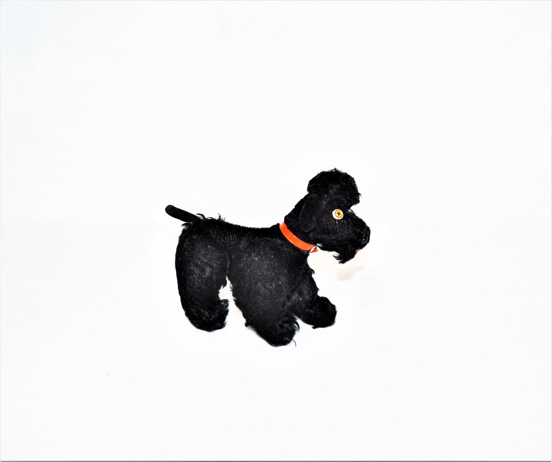 Christmas Black Steiff Poodle Toy Stuffed Animal Snobby Schnauzer Dog ...