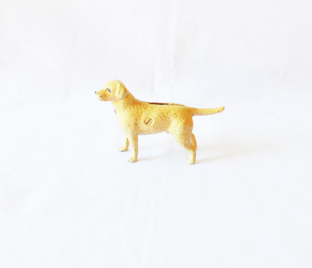 Cast Iron Bank Dog Piggy Figurine Statue Money Box Labrador Retriever ...