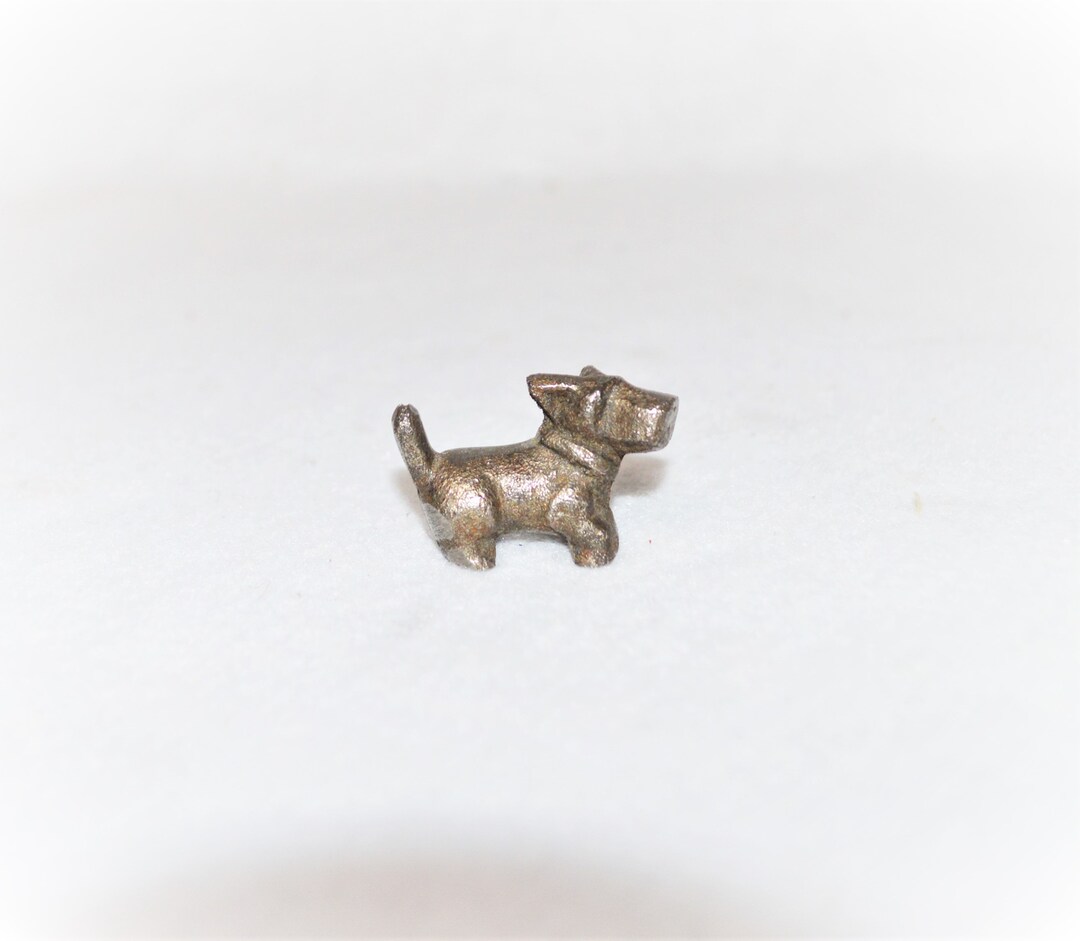 Scottish Terrier Figurine Dog Mini Silver Pewter Sculpture Scottie ...