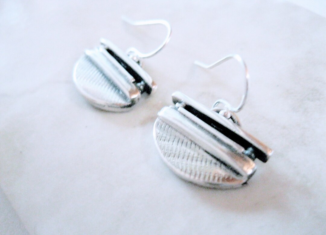 Handmade Sterling Silver Organic Look, Textured Earrings Silver ...