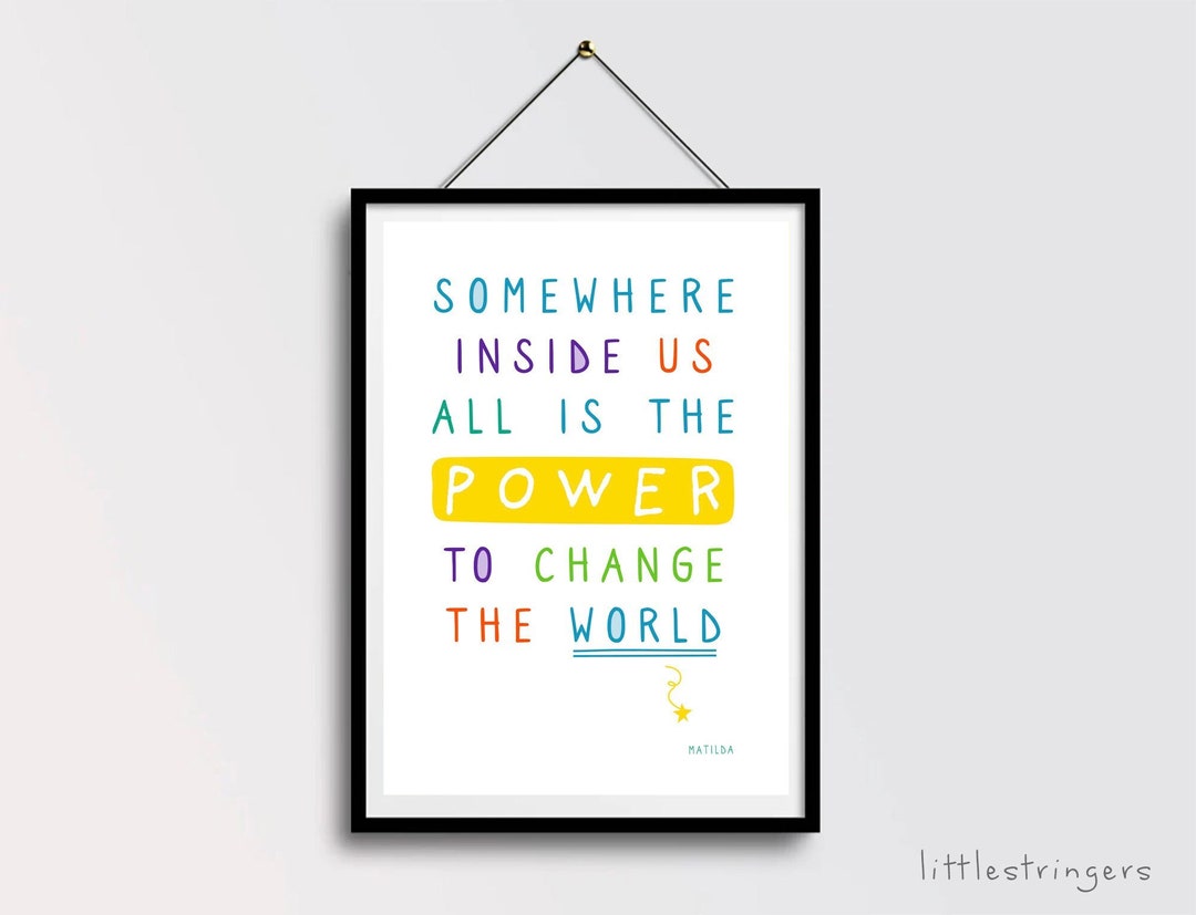 Matilda Quote Print: Roald Dahl Nursery Decor, Kids Bedroom Art - Etsy