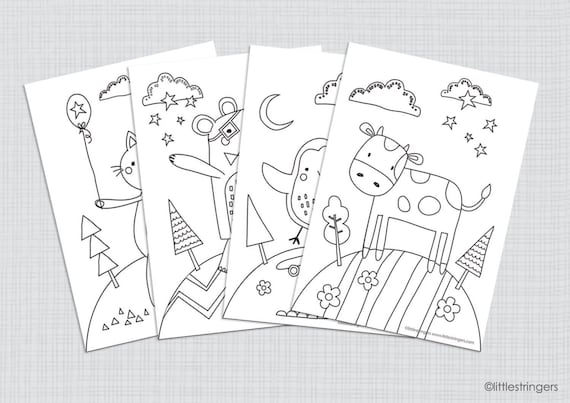 Kids Colouring in Sheets Kids Activity Coloring Pages Kids | Etsy