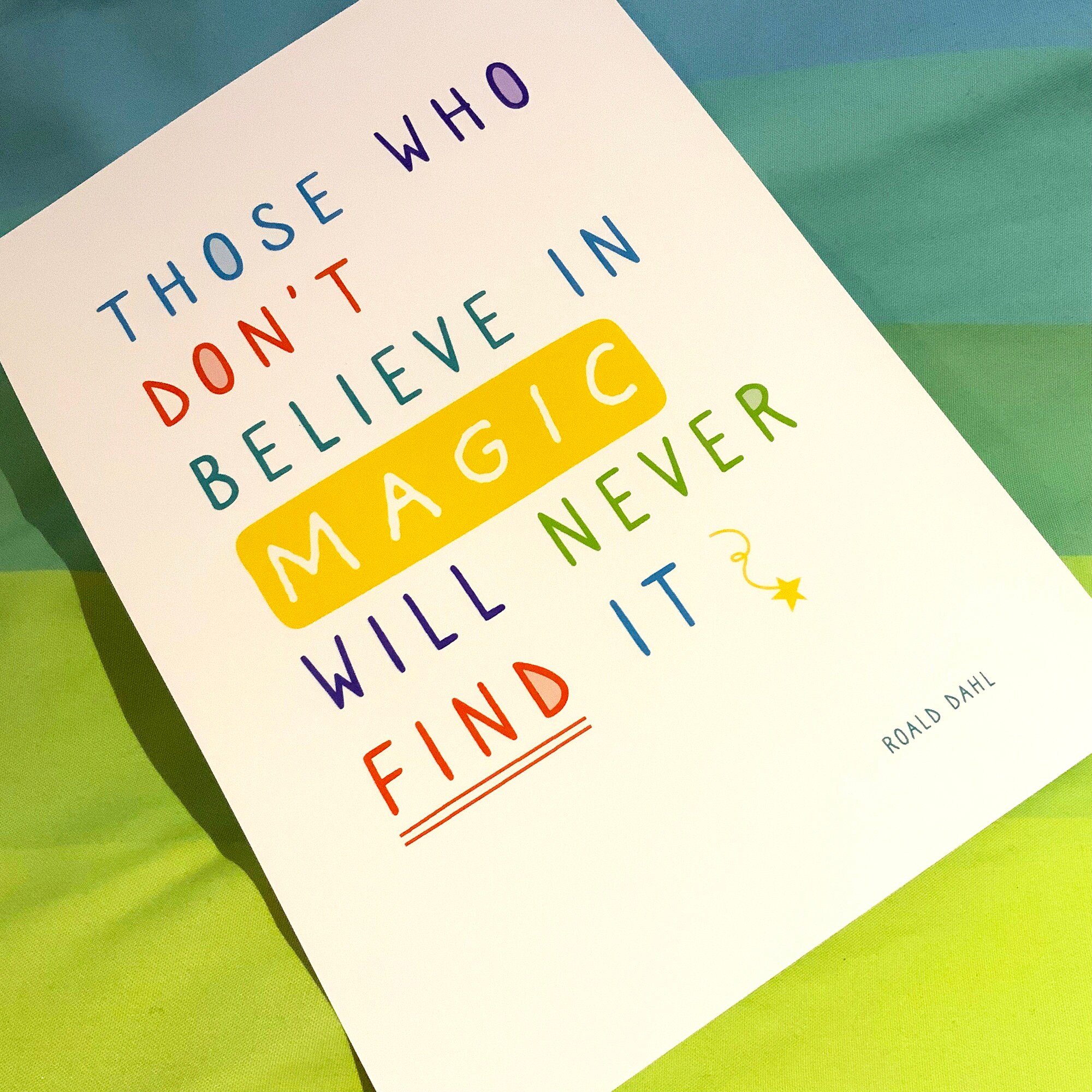 Matilda Quote Print: Roald Dahl Magic, Colourful Nursery Art - Etsy