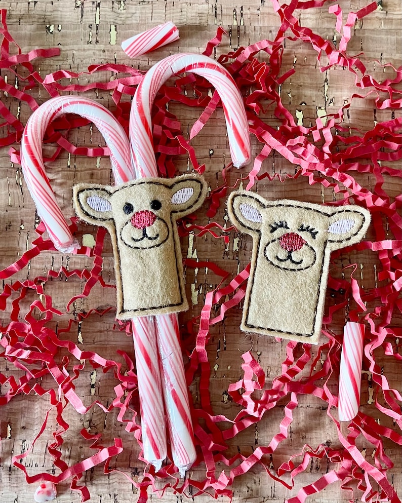 Reindeer Candy Cane Holder, Candy Cane Holder, Stocking Stuffers ...