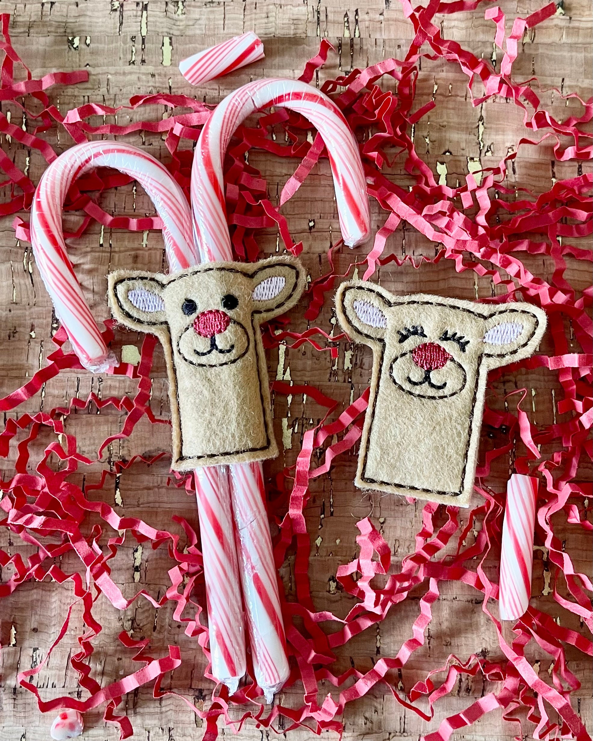 Reindeer Candy Cane Holder, Candy Cane Holder, Stocking Stuffers ...
