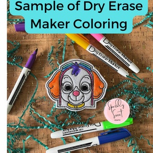 Reusable Coloring Doll, Coloring Page, Dry Erase Coloring Doll, Wipe ...