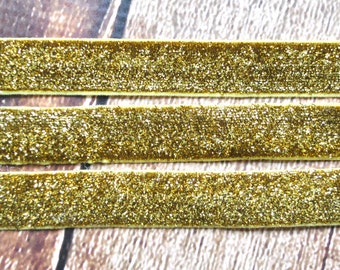 Gold Glitter Elastic | Etsy