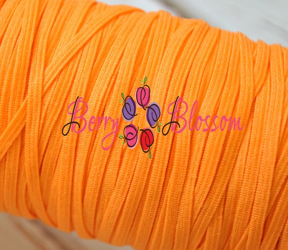 Orange skinny elastic 1 yard 1/8 inch elastic by the | Etsy