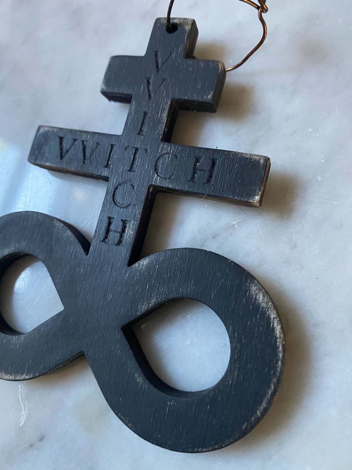 Brimstone Small Hanging Wood Symbol Ornament With - Etsy