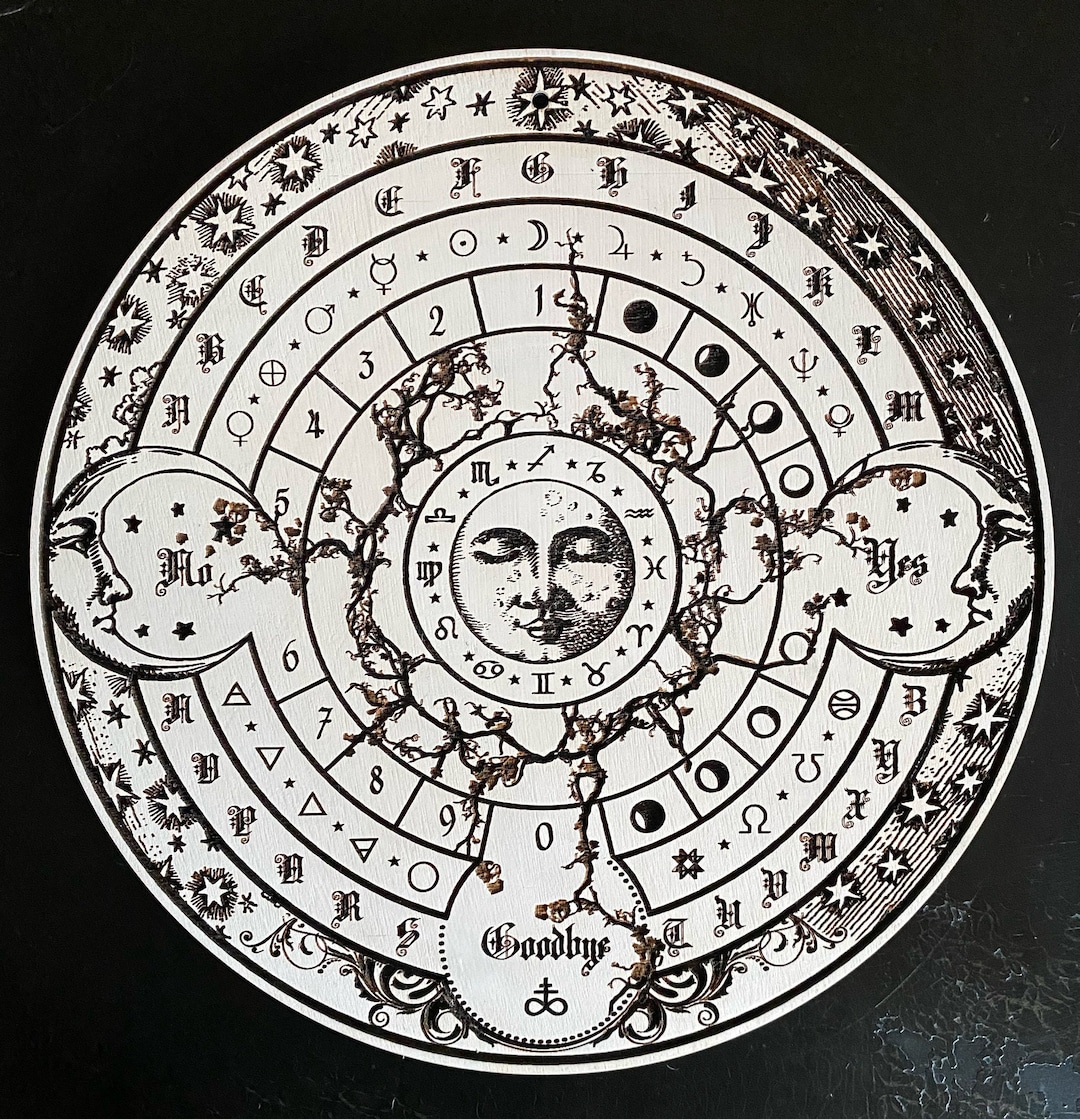 Pendulum Divination Board Ornate Deep Laser Carved Hand Finished(aged ...