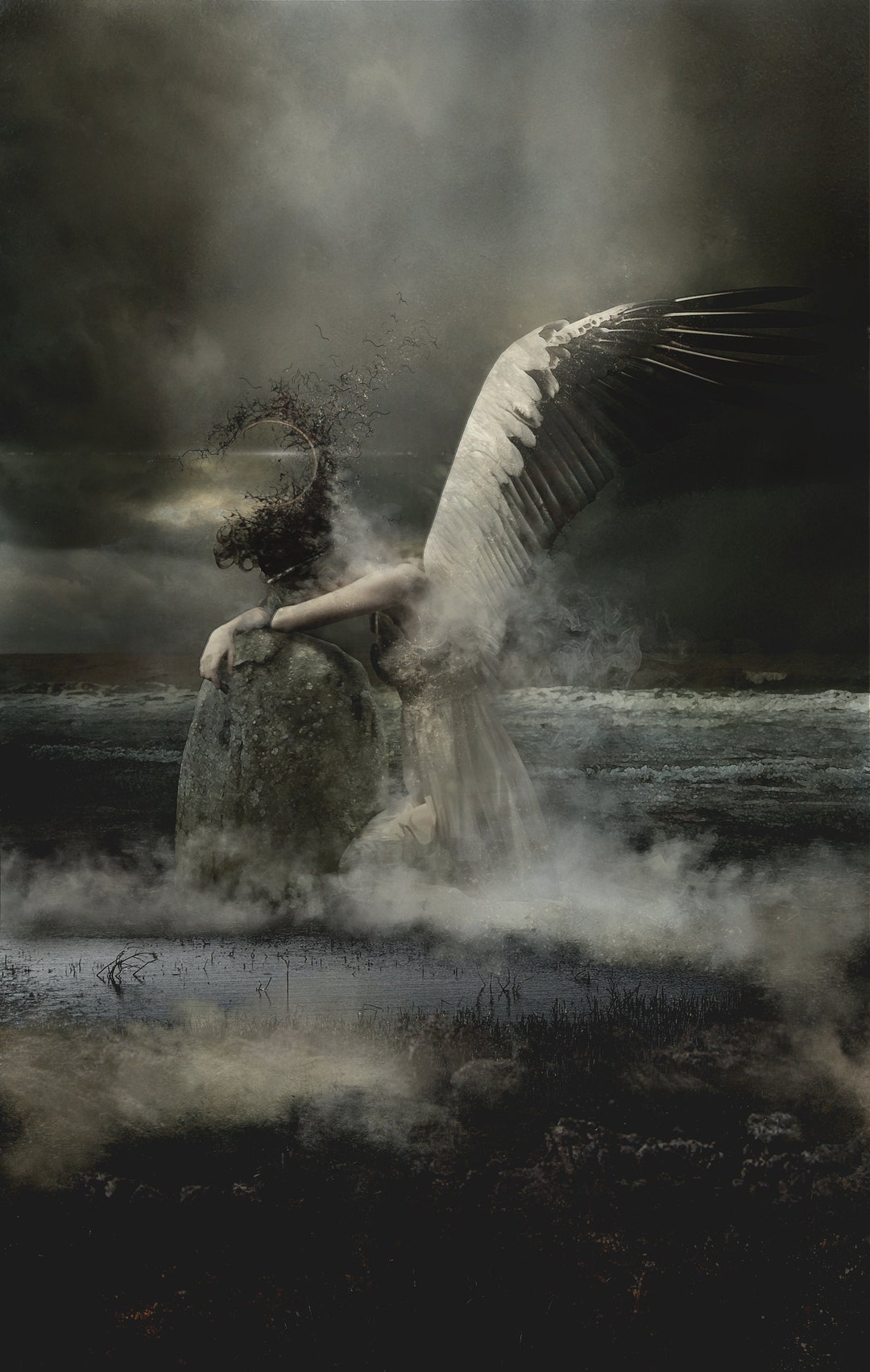 Celestial Angel Art Print “moon Magick” - Etsy