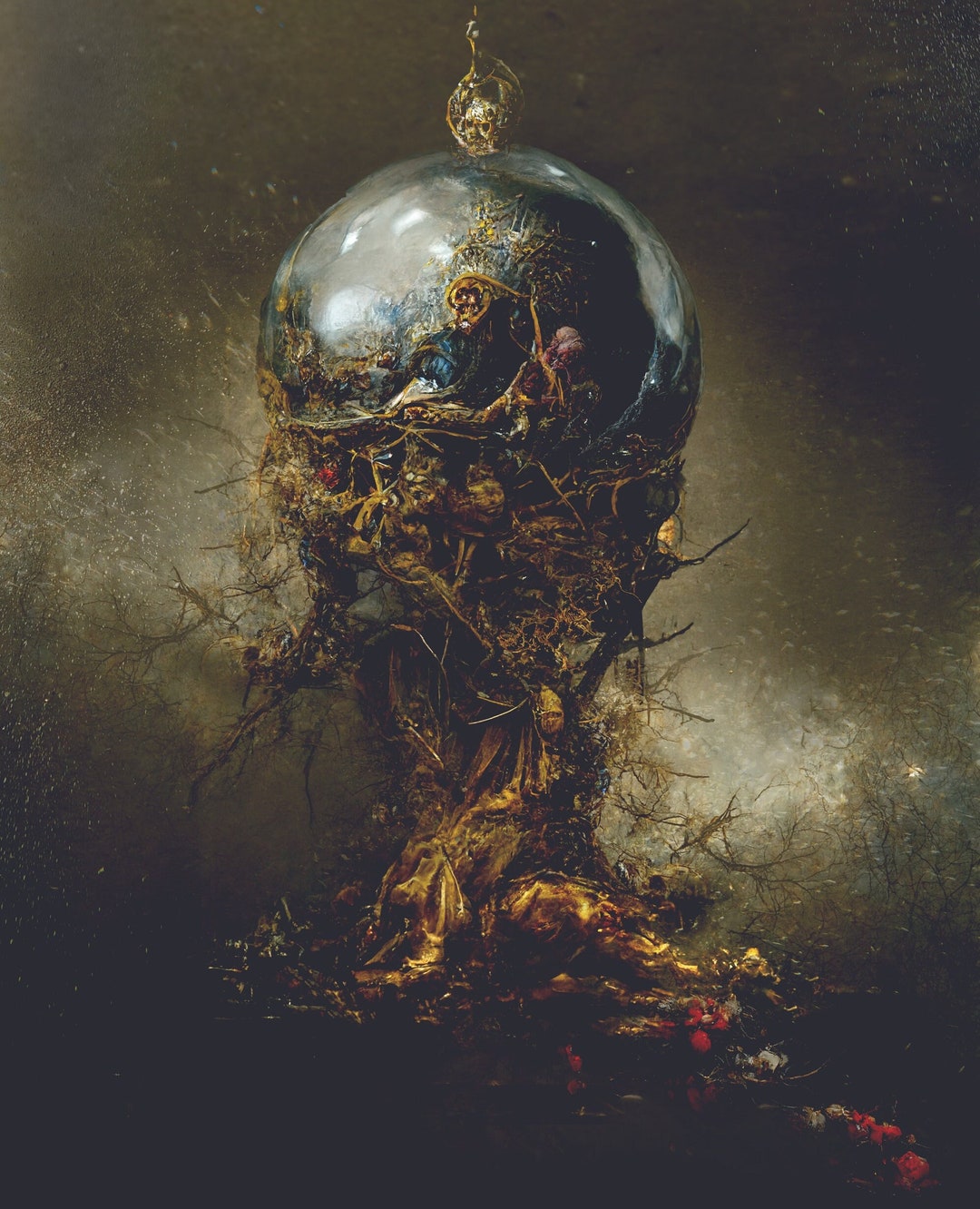 Occult Gothic Art Print “crystallomancy” - Etsy