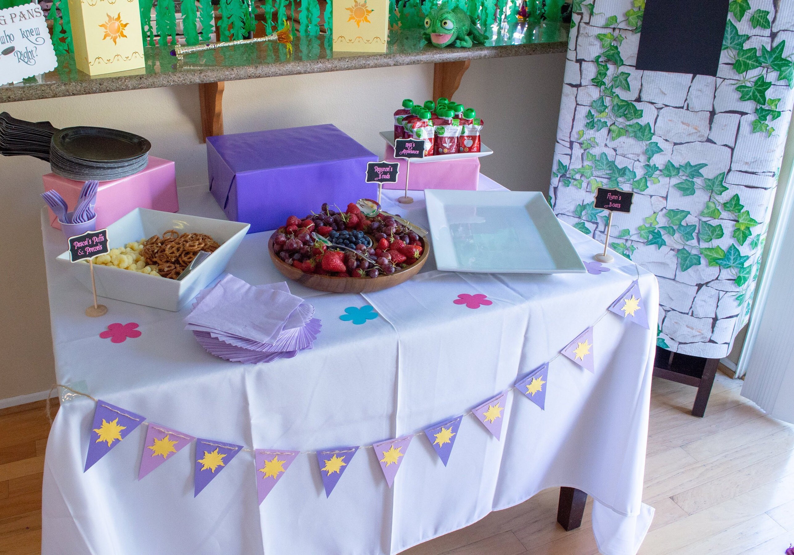 Tangled / Rapunzel Mini Table Banner Choose Size and Colors | Etsy