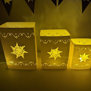 3 Tangled Lanterns | Rapunzel Lantern, Large, Medium and Small ...