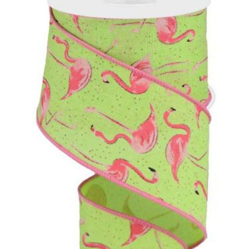 Flamingo Ribbon Wired - Etsy