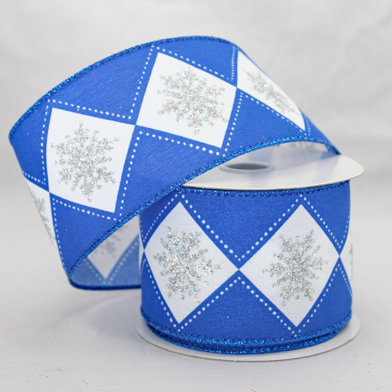 Blue Argyle Fabric - Etsy