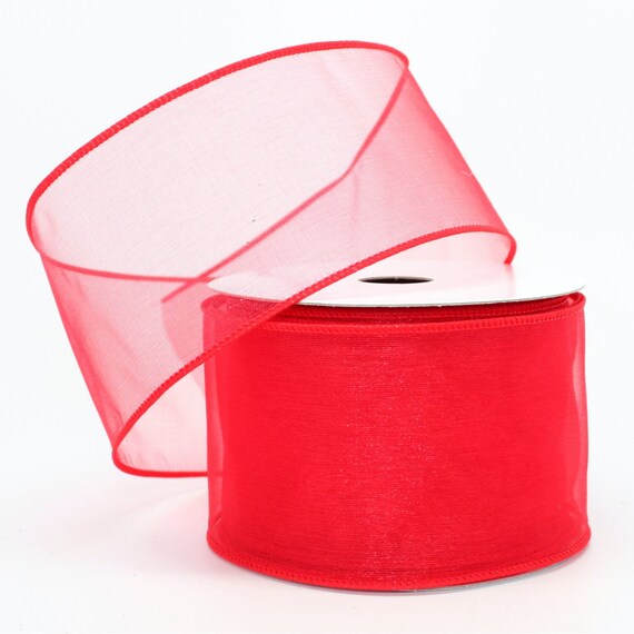 2 1/4 Red Metallic Ribbon 10 Yards 9 Meters Baking Packaging & Wrapping ...