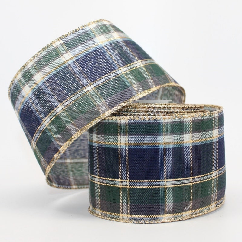 Christmas Green Plaid Ribbon - Etsy