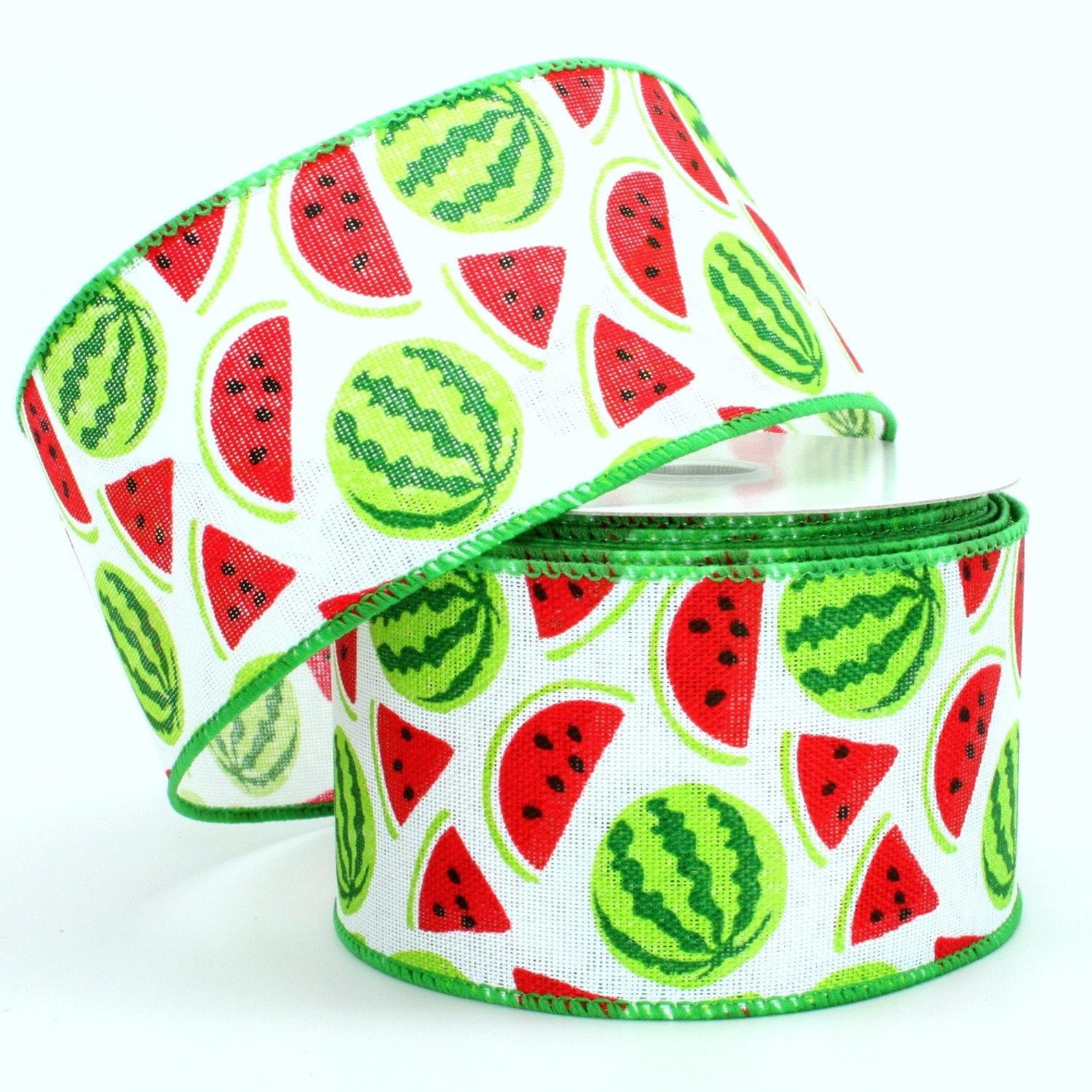 10 Yards Festive Watermelon Wired Ribbon Spring Ribbon - Etsy