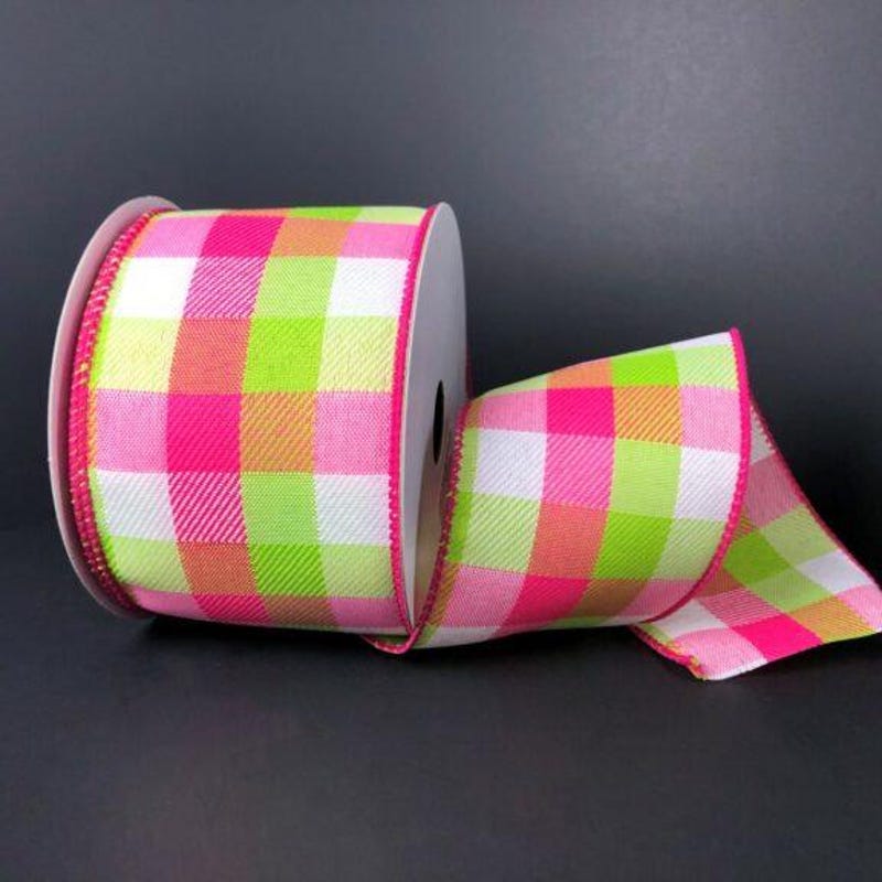 Buffalo Plaid Blue Ribbon - Etsy