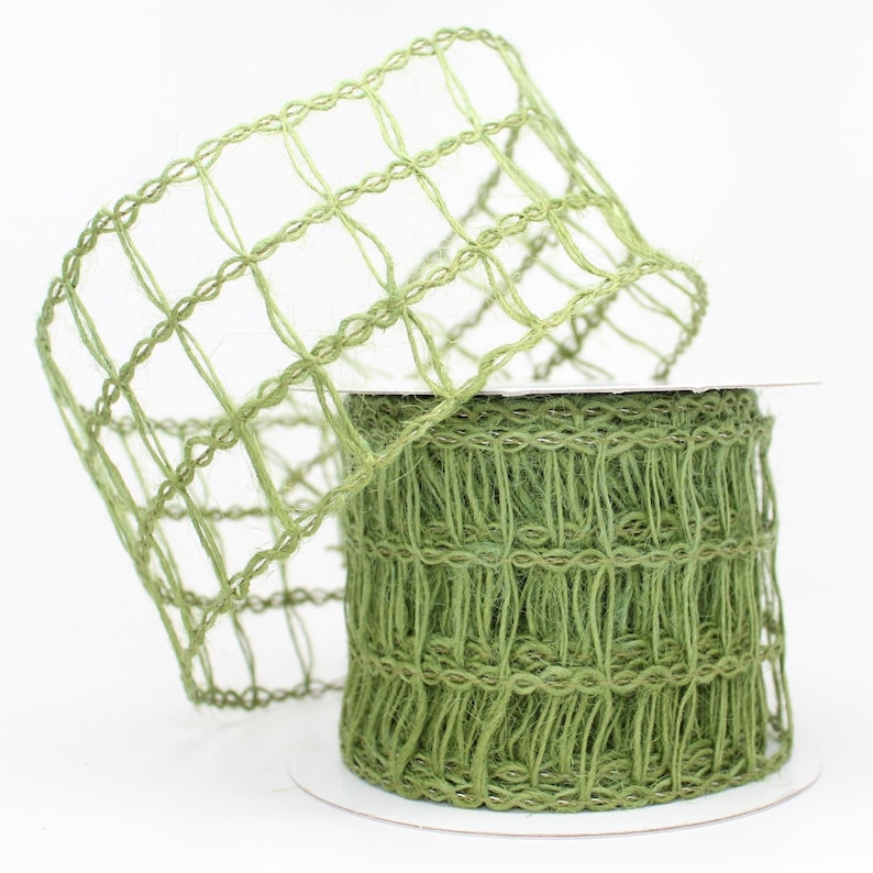 10 Yards Natural Open Weave Jute Wired Edge Ribbon Spring - Etsy