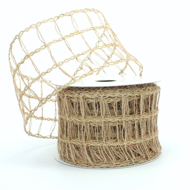 10 Yards Natural Open Weave Jute Wired Edge Ribbon Spring - Etsy