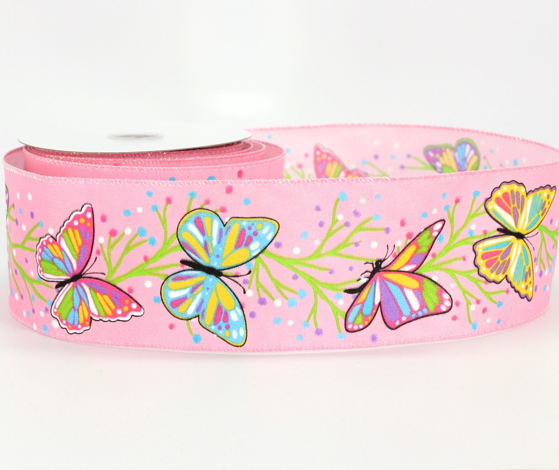 Pastel Butterflies Spring Wired Ribbon 2.5 Wired - Etsy