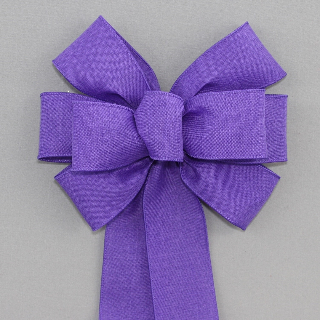 Purple Rustic Wreath Bow - Purple Wreath Bow, Advent Bow Available in ...