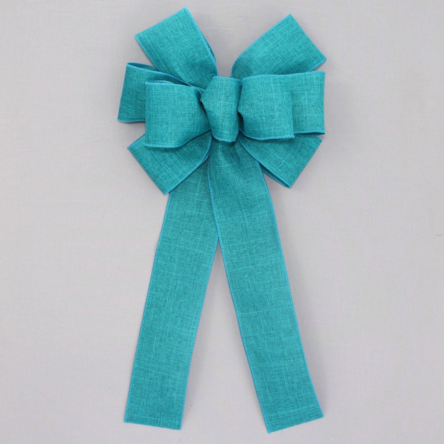 Teal Rustic Wreath Bow Fall Teal Bow Teal Wreath Bow | Etsy