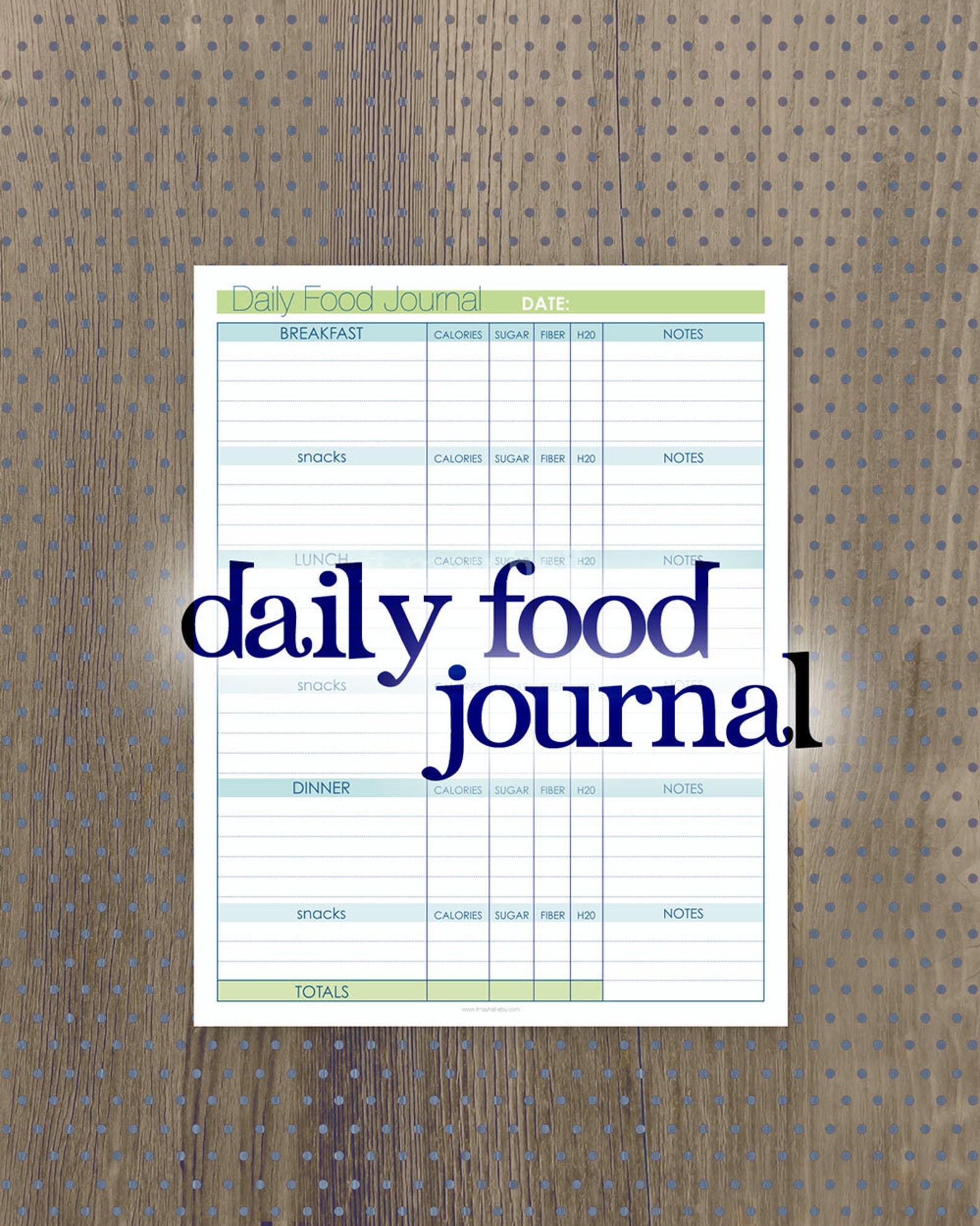 Daily Food Journal 3 Day Food Journal 7 Day Menu Planner Grocery Lists ...