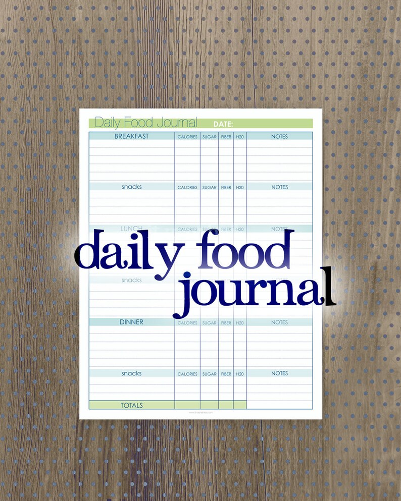 Daily Food Journal 3 Day Food Journal 7 Day Menu Planner Grocery Lists ...