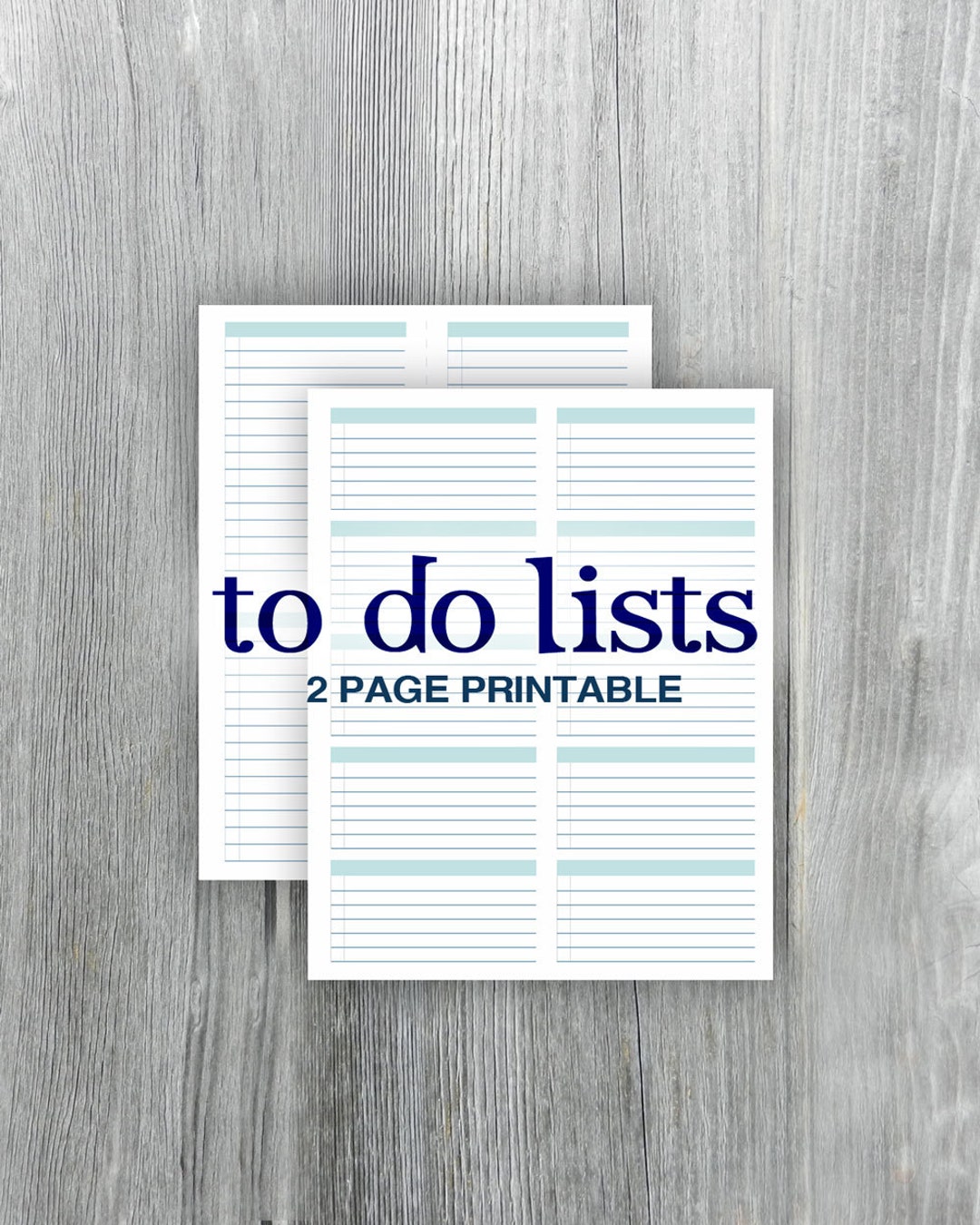 2 Page PDF to Do Lists Instant Download Printable Shopping Grocery ...