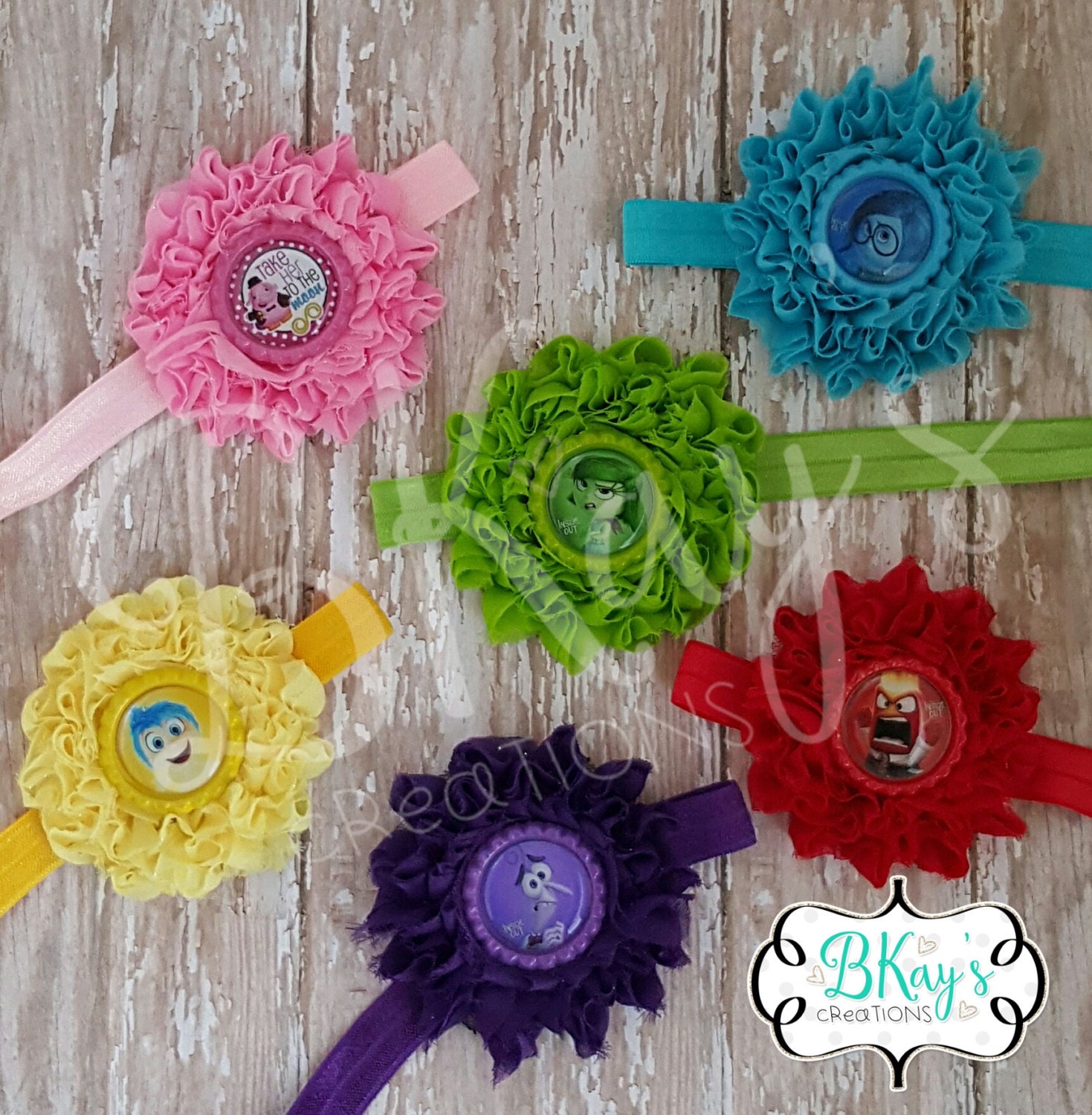 Inside Out Hair Clips or Headbands Bing Bong Disgust - Etsy