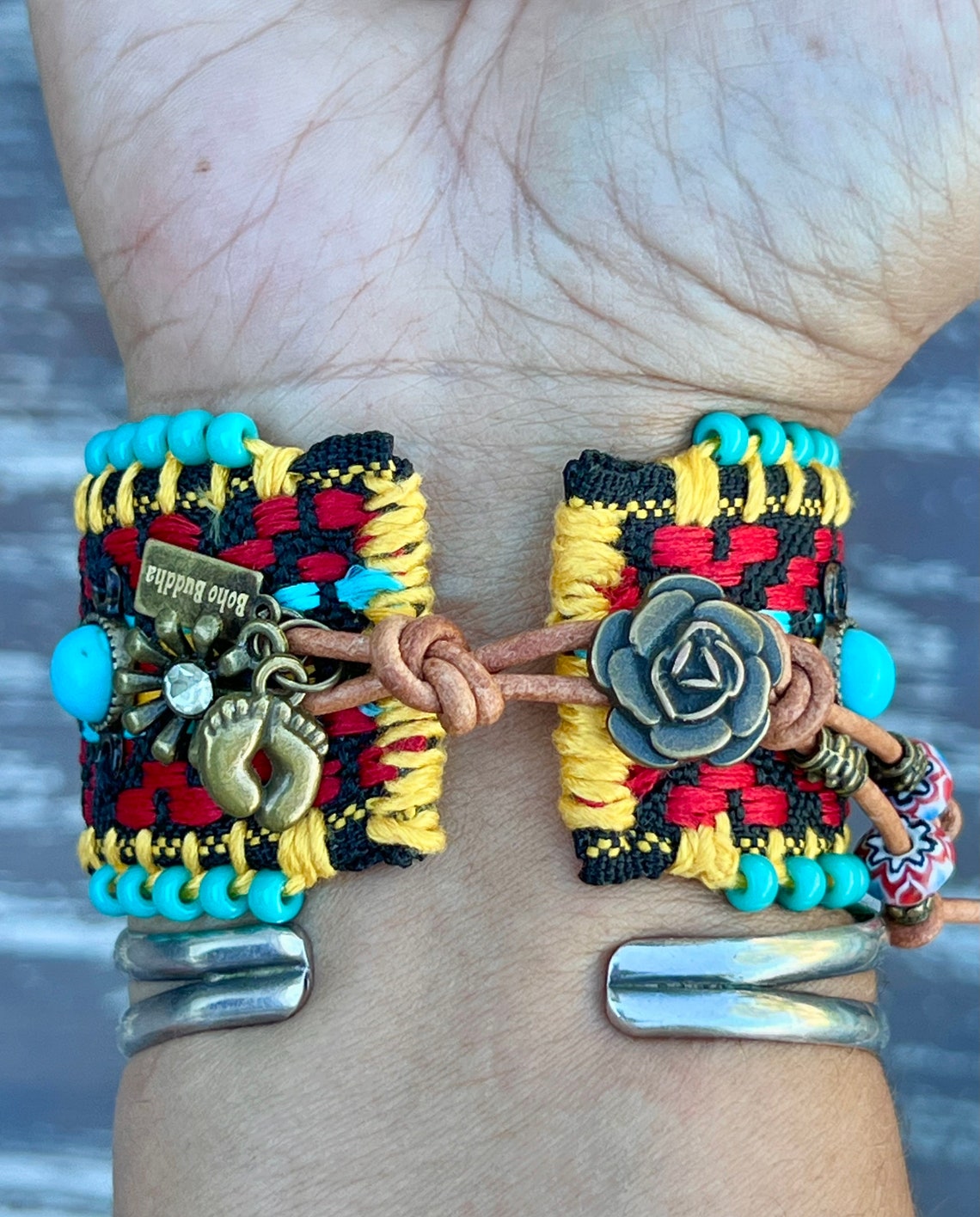 Guardian Angel Tribal Inspired Wrist Cuff - Etsy