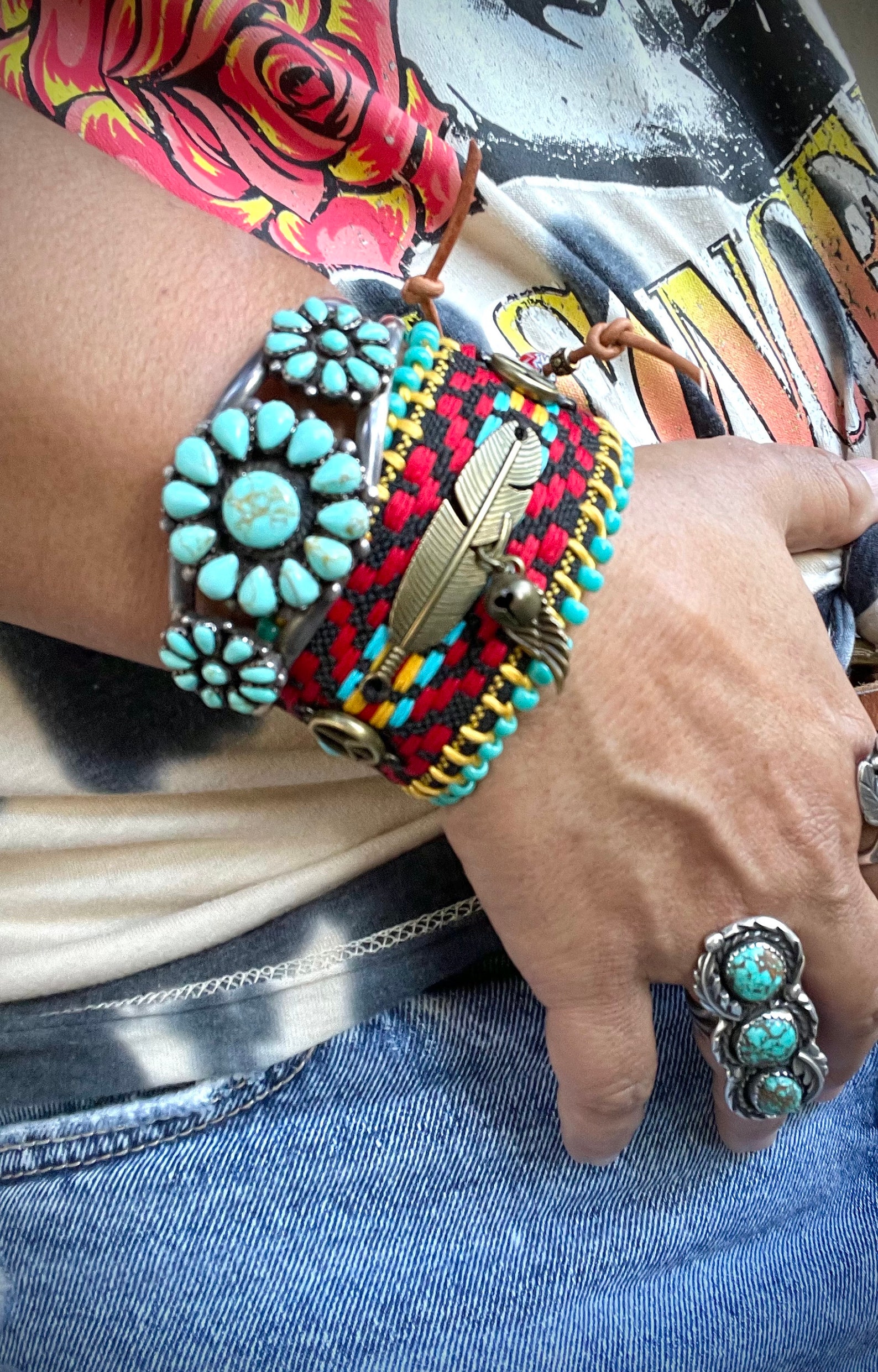 Guardian Angel Tribal Inspired Wrist Cuff - Etsy