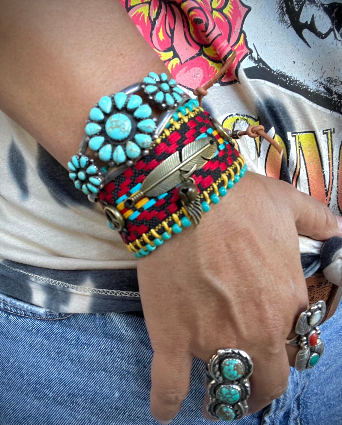 Guardian Angel Tribal Inspired Wrist Cuff - Etsy